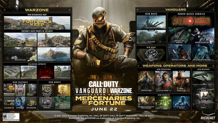 Call of Duty Warzone & Vanguard Saison 4 – Date de sortie, feuille de ...