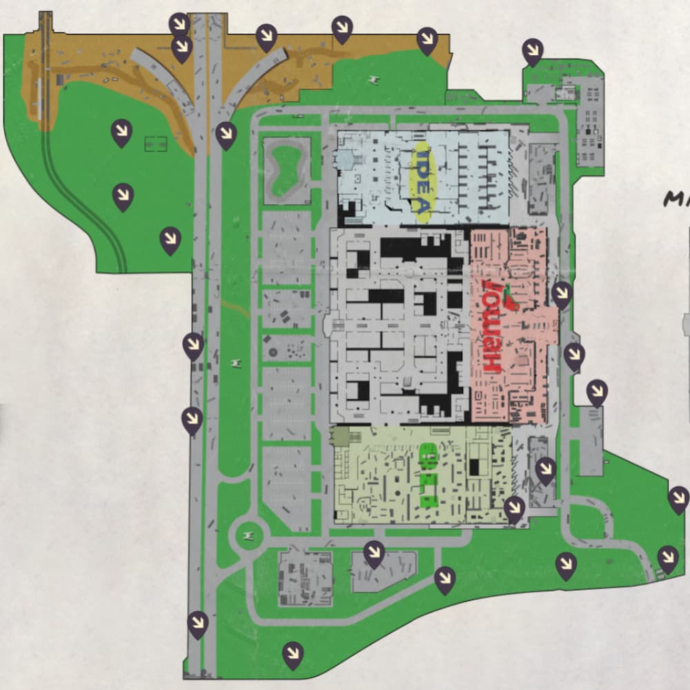 Escape From Tarkov Interchange Map – Tous les points d'extraction et d ...