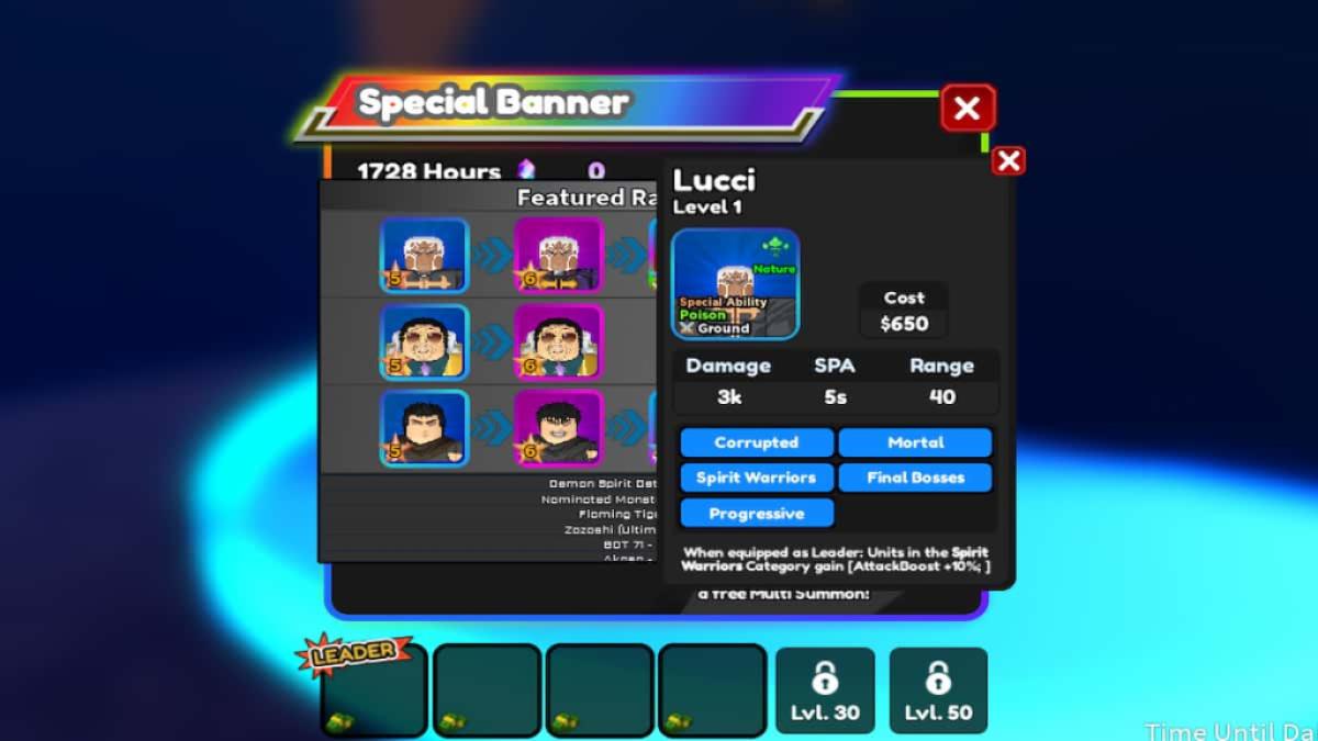 Comment obtenir Pucci 7 étoiles dans ASTD – All Star Tower Defense