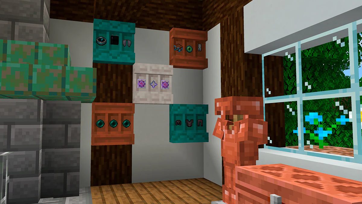 Comment utiliser le bloc d'étagère dans Minecraft Java & Bedrock