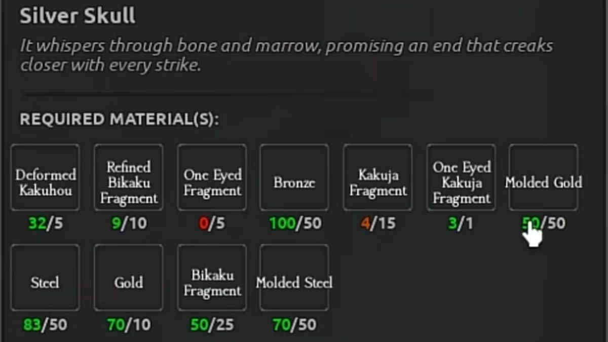Comment obtenir Silver Skull Quinque dans GHOUL RE